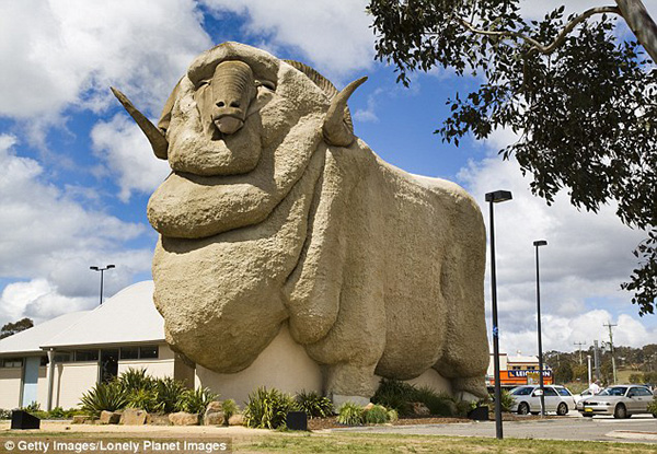 A Giant Sheep Statue With Glowing Green Eyes Is Frightening All The Locals