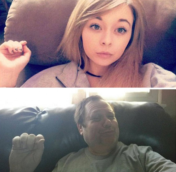 This Dad Has Been Hilariously Recreating His Daughters Selfies