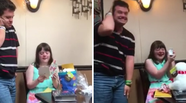 A Girl With Down Syndrome Cannot Contain Her Joy When Her Boyfriend ...