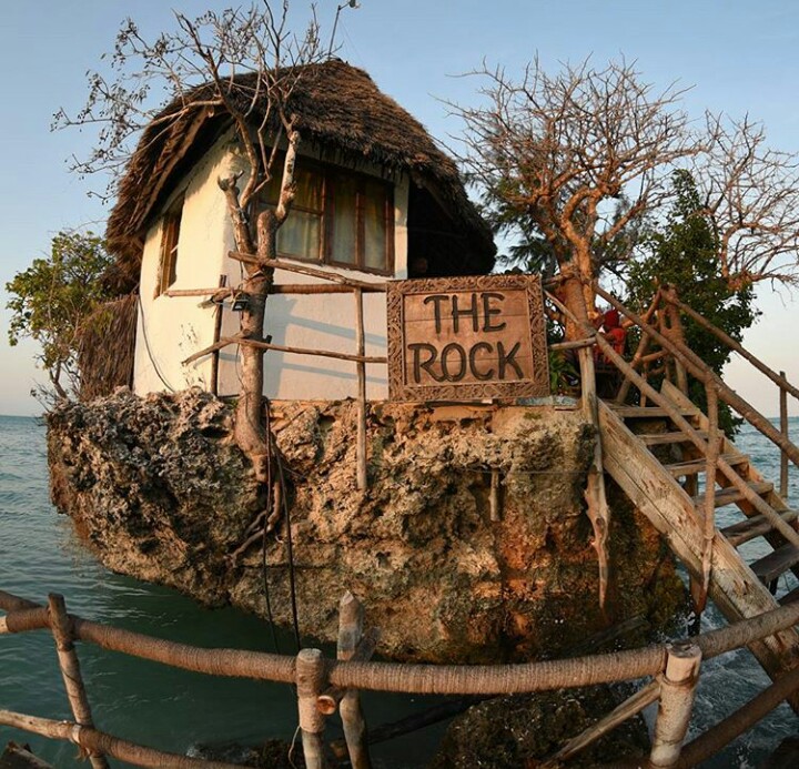 This Restaurant Off The Coast Of Africa Sits On A Rock In The Ocean