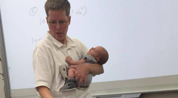 Math Professor Encourages Moms To Show Up To Class With Their Babies