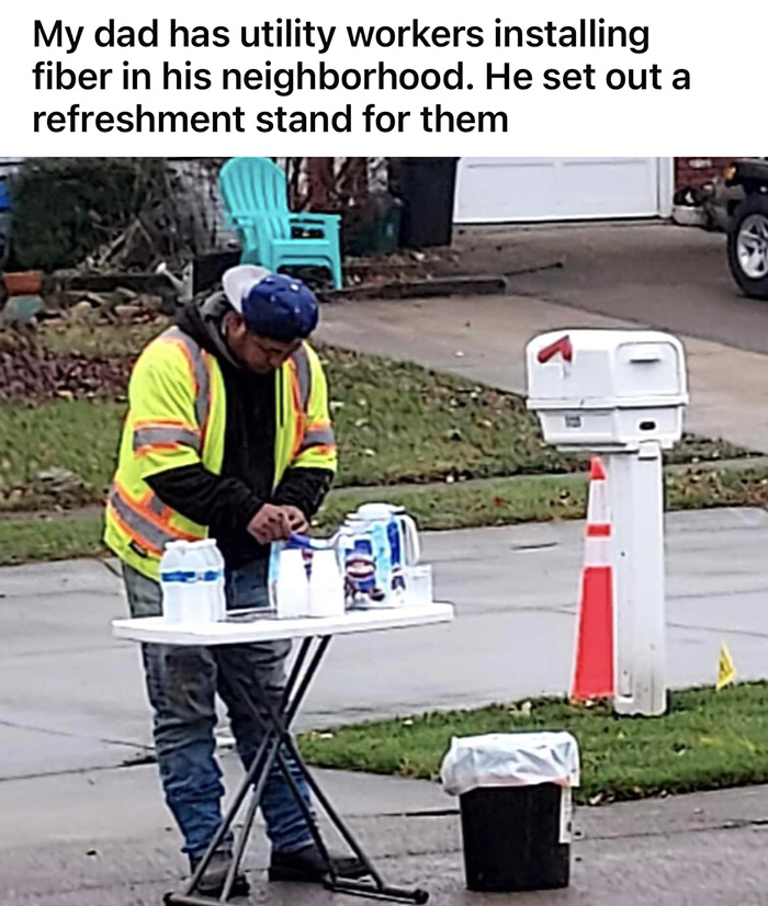 Refreshment stand for workers